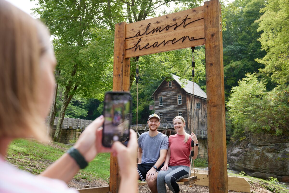 Almost Heaven Swing at Babcock State Park in Clifftop, West Virginia ...