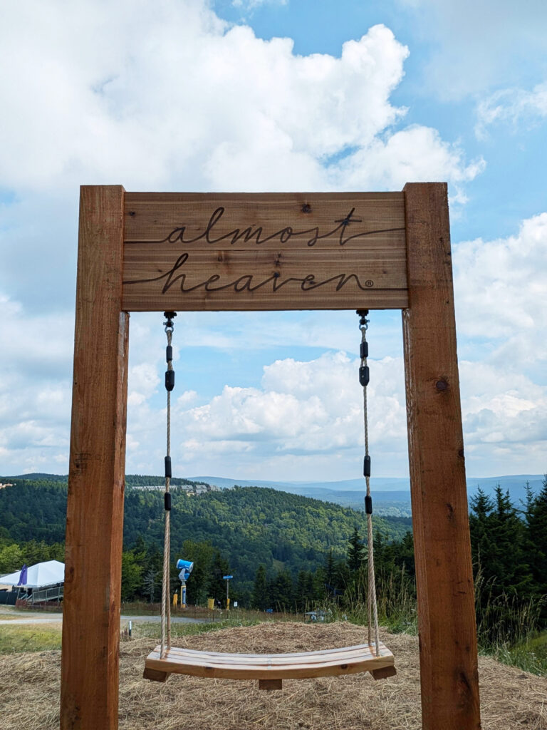 Almost Heaven Swing at Snowshoe Mountain in Snowshoe, West Virginia - Almost Heaven - West Virginia