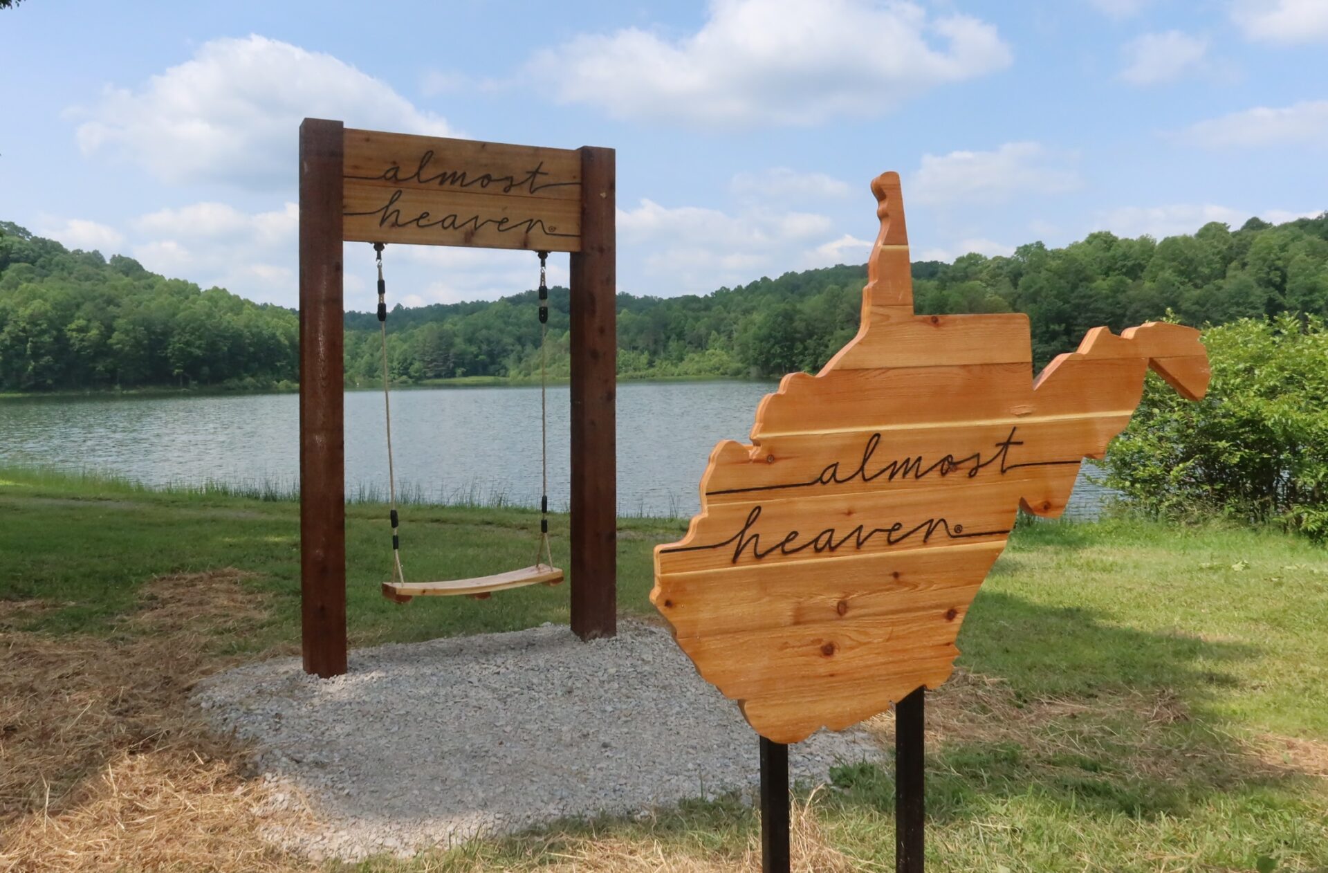 Almost Heaven Swing at Big Ditch Lake in Cowen, West Virginia - Almost ...
